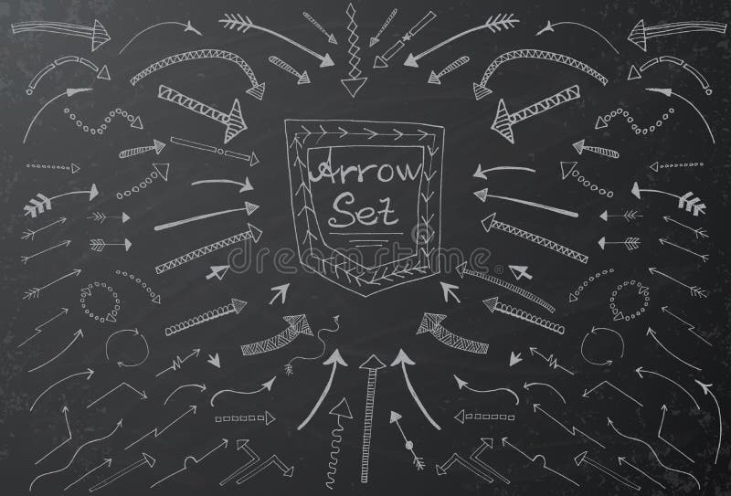 Hand drawn arrow set stock vector. Illustration of element - 52774770