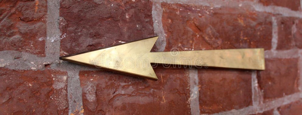 Hand Drawn Arrows on Brick Wall. Background Stock Photo - Image of ...