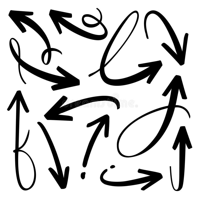 Drawn Plan Direction Arrows Vector Stock Illustrations – 407 Drawn Plan ...