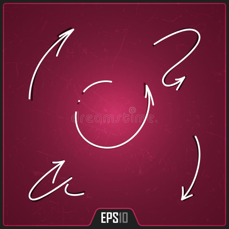 Hand Drawn Arrows Design. Vector Elements. Digital Creative Arrows ...