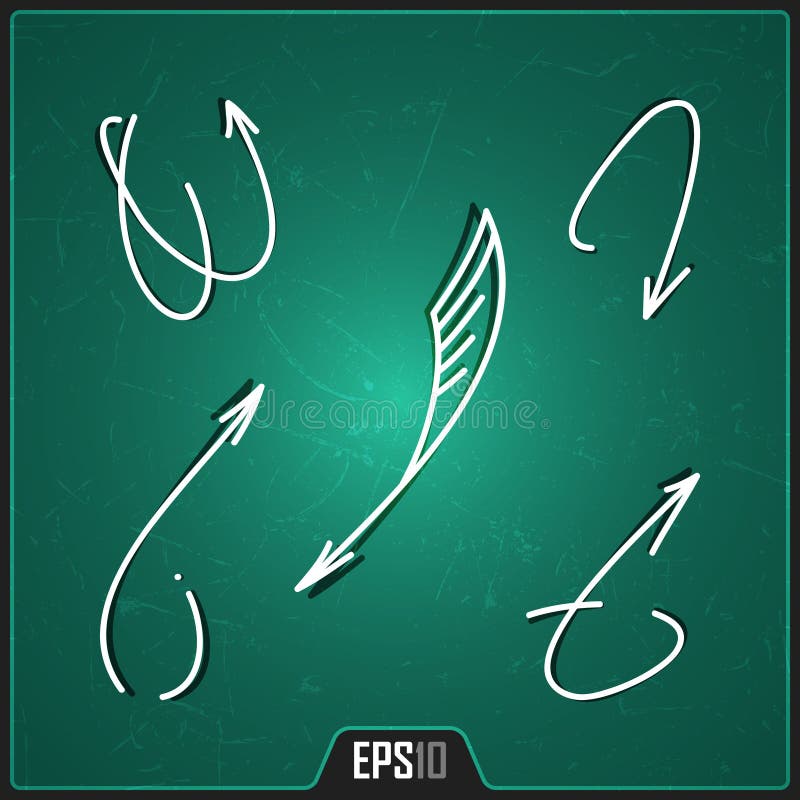 Hand Drawn Arrows Design. Vector Elements. Digital Isolated Creative ...