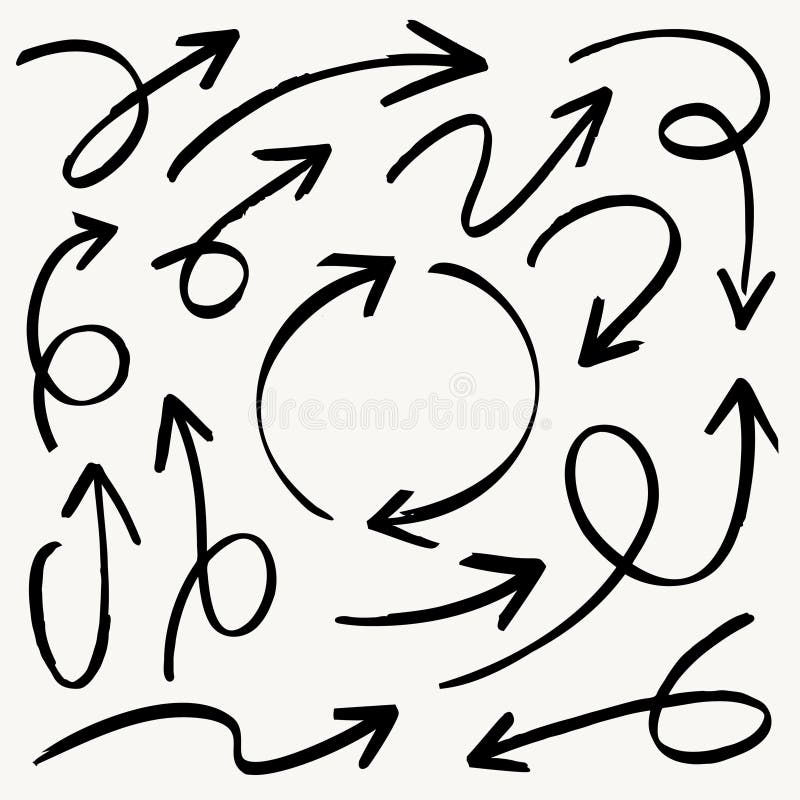 Hand Drawn Arrows Set Design for Business, Education and Presentation ...