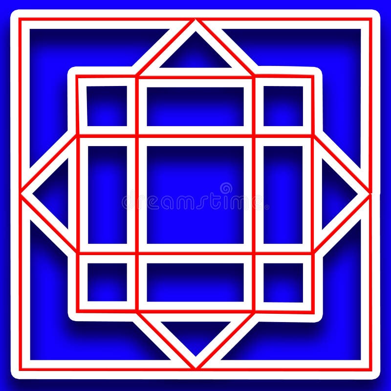 Hand Drawn Artistic 3d Floor Tile Design Pattern Layout Set-4 Stock ...