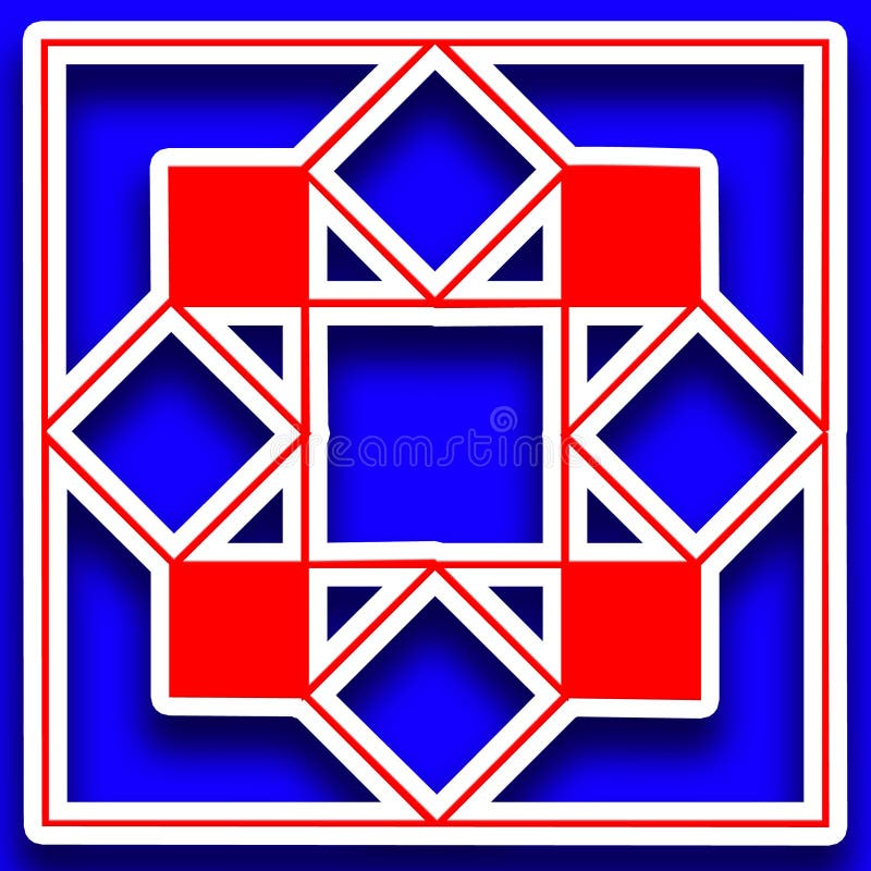 Hand Drawn Artistic 3d Floor Tile Design Pattern Layout Set-4 Stock ...