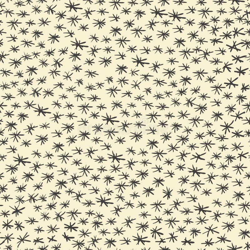 Hand-drawn Asterisk Seamless Pattern Stock Illustration - Illustration ...