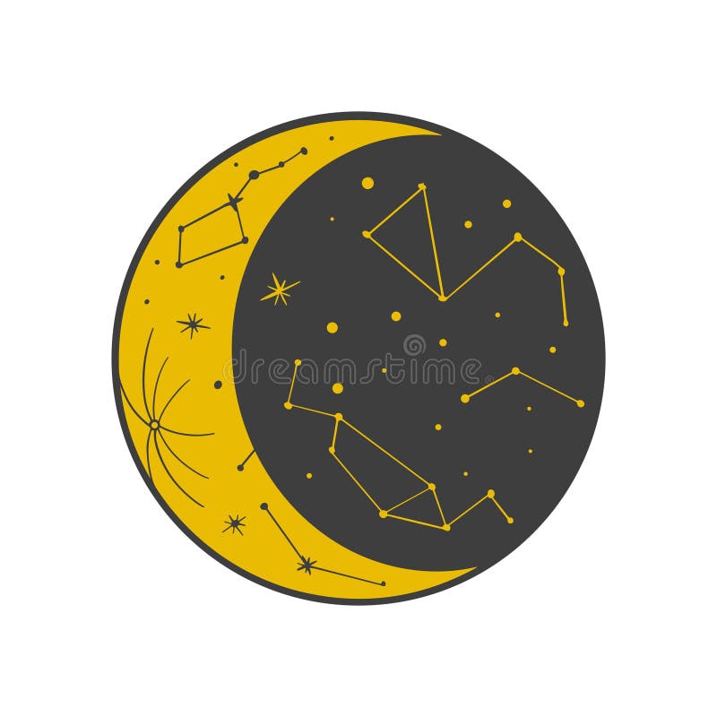 Hand Drawn of Astrological Sign Esoteric Symbol. Alchemy Mystical Magic ...