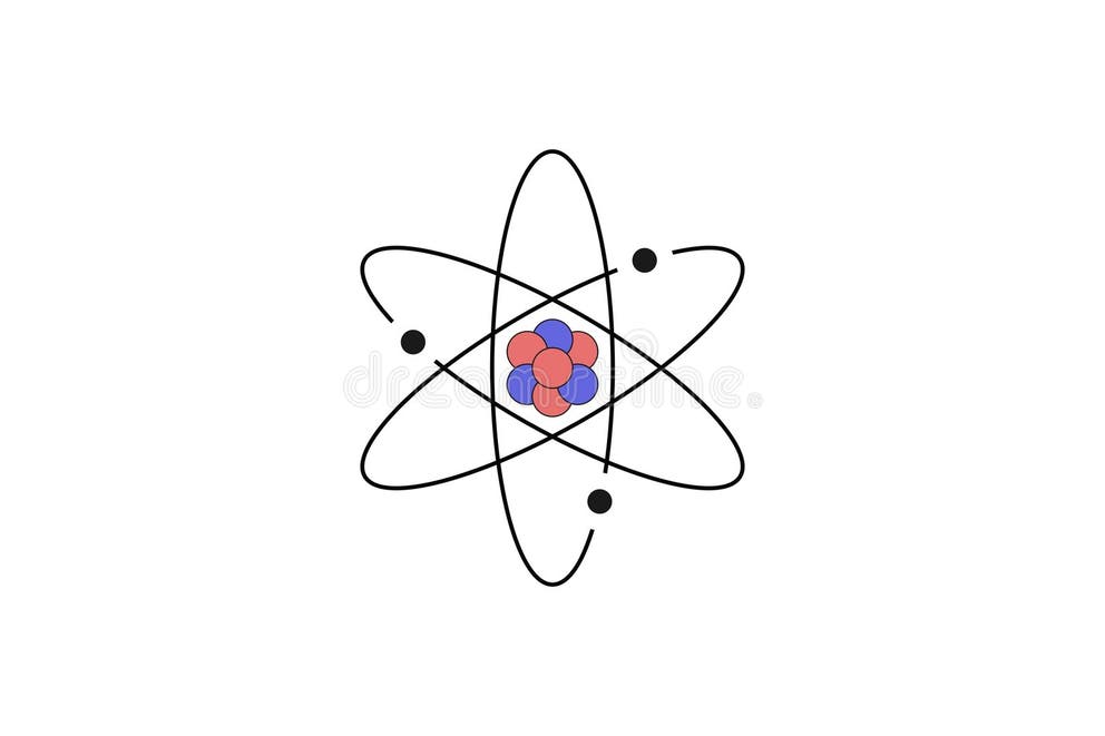 Hand Drawn of Atom Illustration Stock Illustration - Illustration of ...