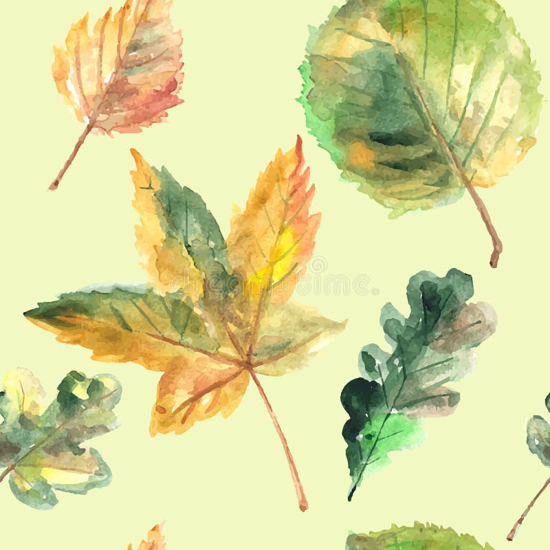 Hand drawn autumn leaves stock vector. Illustration of orange - 59726663