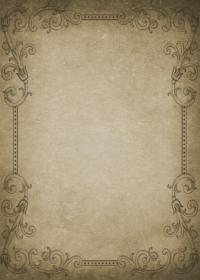 Hand-drawn Background or Frame for a Diploma or Certificate in a ...