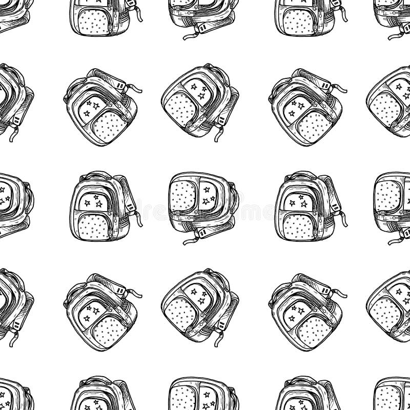 Hand Drawn Backpack Doodle. Sketch Style Icon. Decoration Element ...