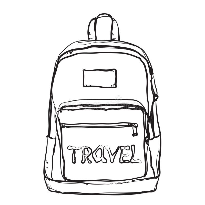 Hand Drawn Backpack Stock Illustrations – 8,763 Hand Drawn Backpack ...