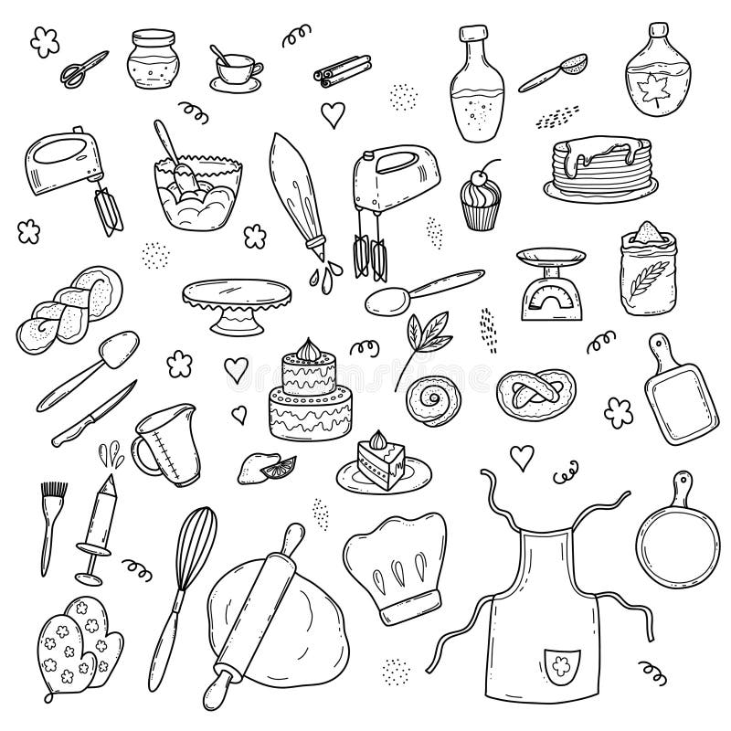 Hand Drawn Baking Stock Illustrations – 12,233 Hand Drawn Baking Stock ...