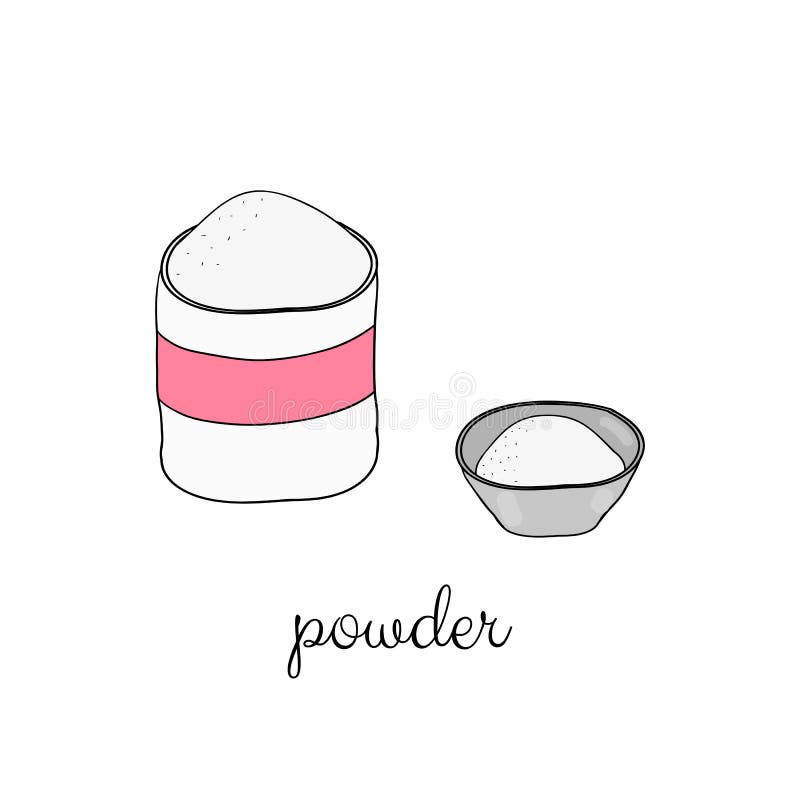 Baking powder bag stock illustration. Illustration of cereal - 84075628