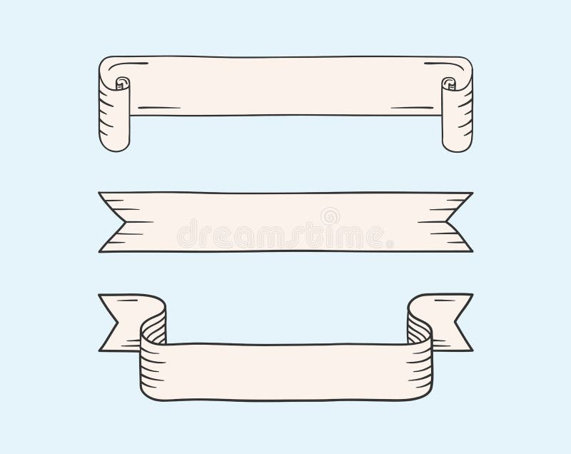 Hand Drawn Banners stock vector. Illustration of doodle - 146164529