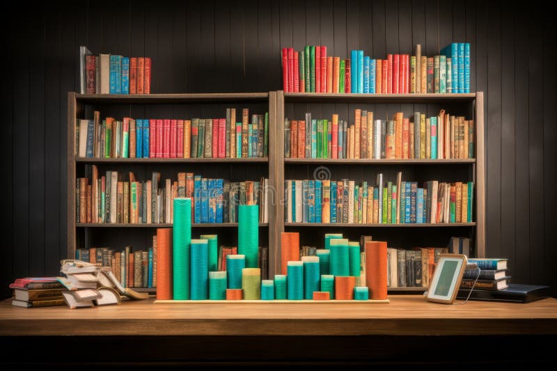 Hand Drawn Bar Chart on Blackboard Illustrating Growth Trends and ...