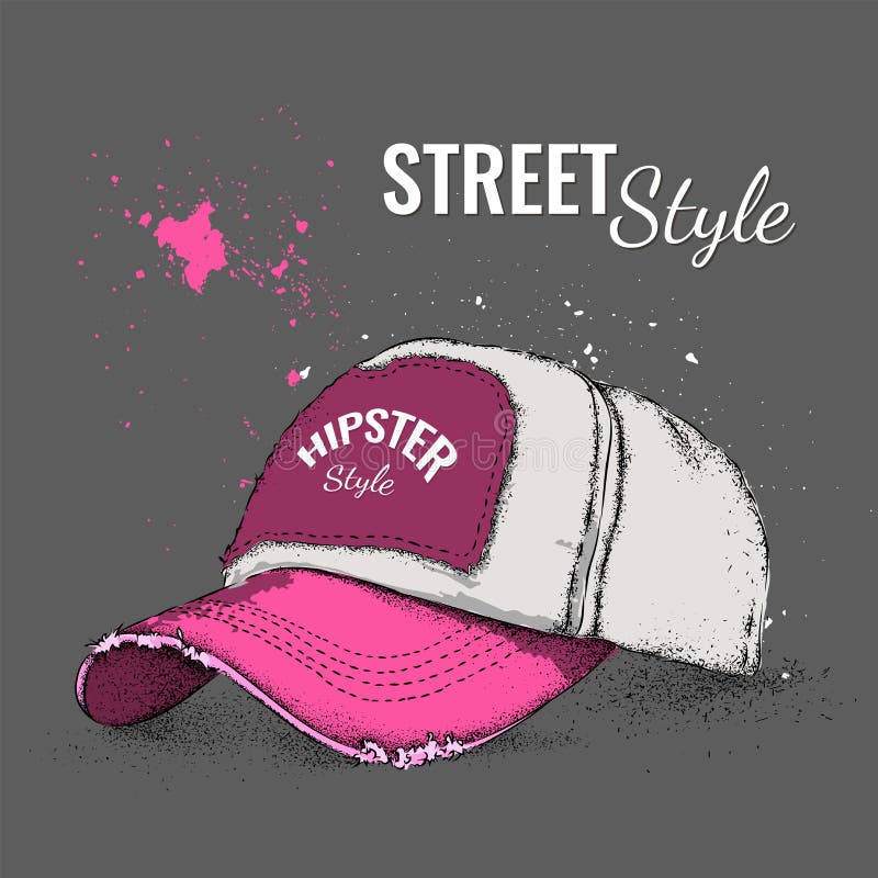 Hand Drawn Baseball Cap. Vector Illustration Stock Vector ...