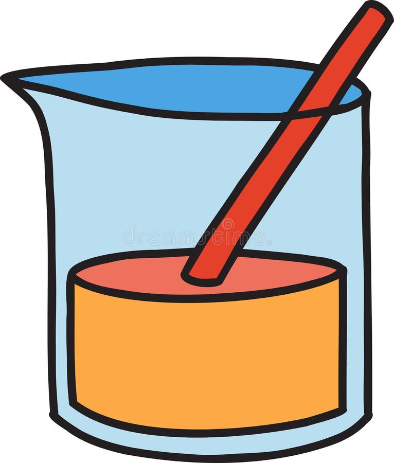 Hand Drawn Beaker Bottle Illustration Stock Vector - Illustration of ...