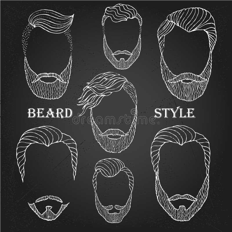 Hand Drawn Beard stock vector. Illustration of face, drawn - 75132288