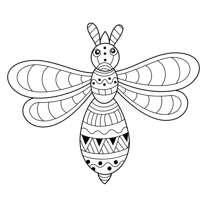 Zentangle Bee Stock Illustrations – 317 Zentangle Bee Stock ...