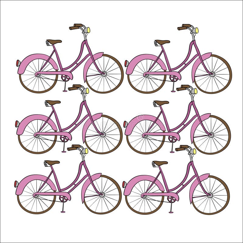 Hand drawn bicycle stock vector. Illustration of retro - 57645978