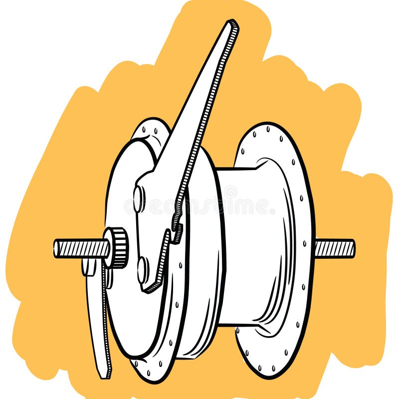 Hand Drawn Bicycle Hub Generator Stock Illustration - Illustration of ...