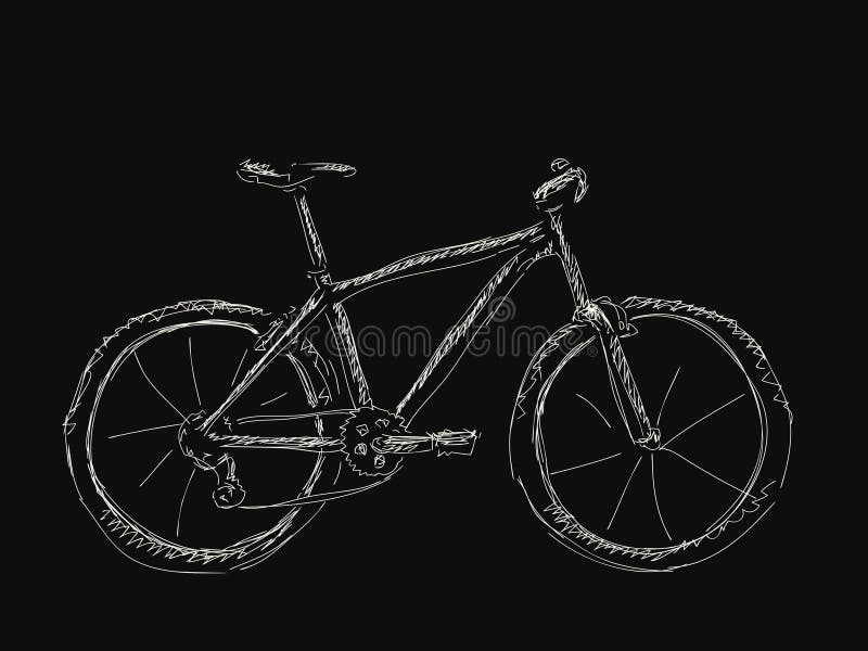 Hand drawn bicycle stock vector. Illustration of action - 40159109