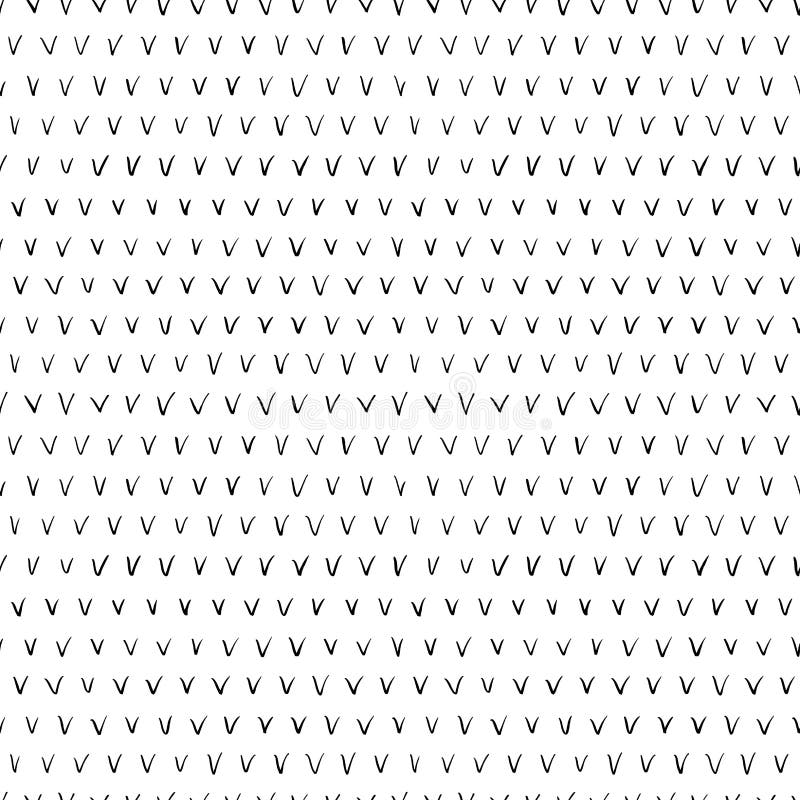Hand Drawn Black Check Marks Seamless Pattern Stock Vector ...