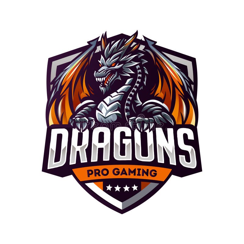 Black Dragons Logo Japanese Dragon Black And White Stock Photos