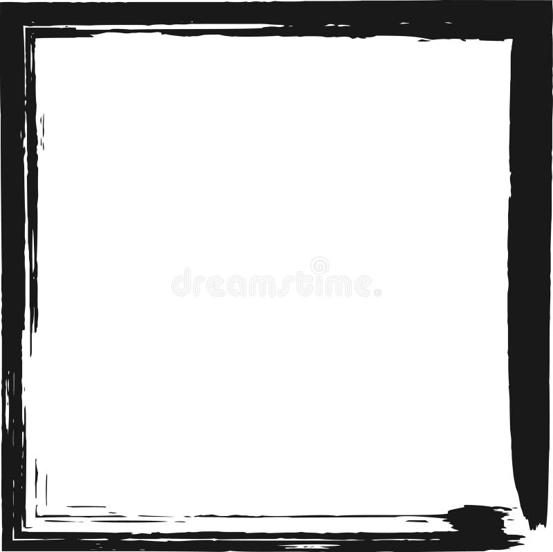 Hand Drawn Black Grunge Frame Creates a Dramatic and Textured Border on ...