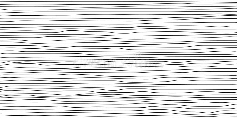 Hand-drawn Black Horizontal Lines on Transparent Background. Abstract ...