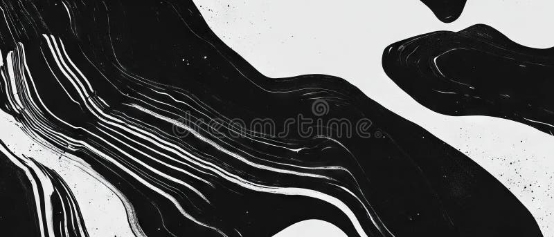 Hand-drawn Black Ink Patterns Create a Striking Contrast on White ...