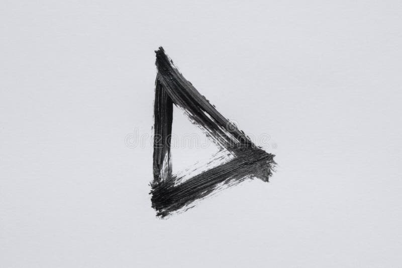 Hand Drawn Black Play Symbol As Play Button Outline, Drawn with Brush ...