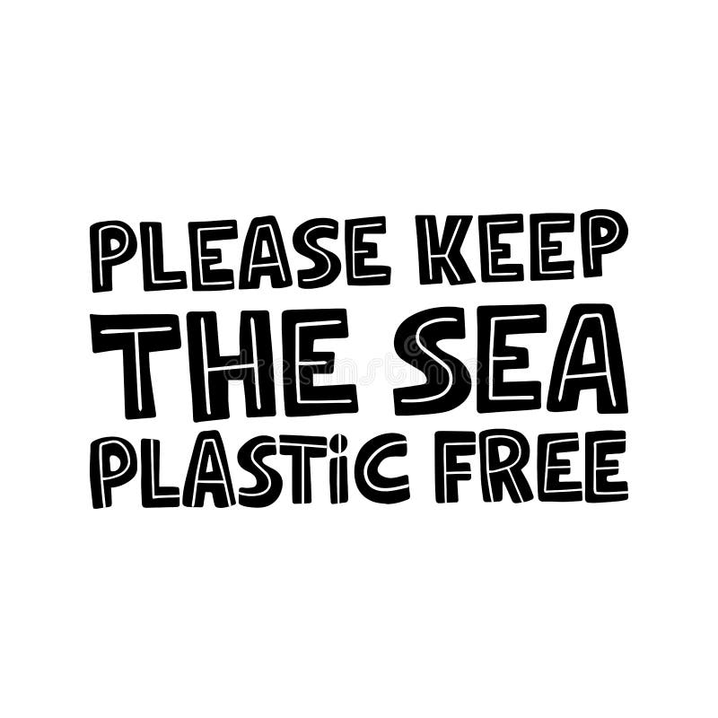 Zero Waste and Plastic Free Slogan. Stop Plastic Pollution Campaign ...