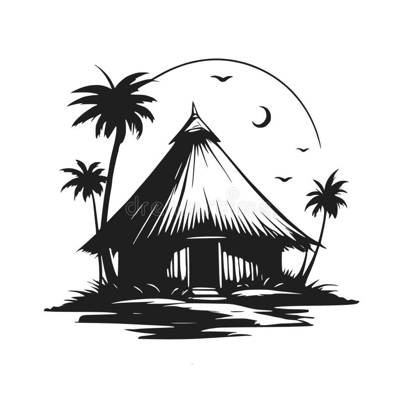 Hand Drawn Beach Hut Stock Illustrations – 182 Hand Drawn Beach Hut ...