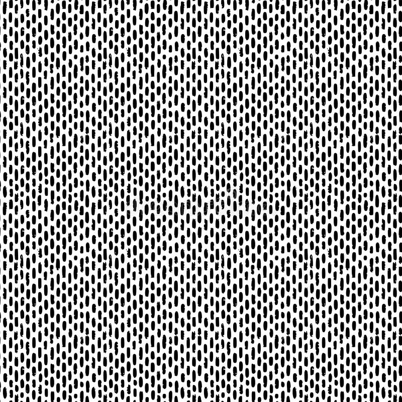 Hand-drawn Black and White Seamless Texture with Dashed Strokes. Vector ...