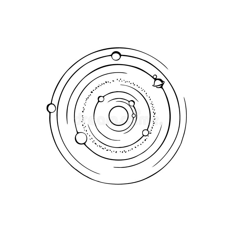 Solar System Black White Illustration Stock Illustrations – 7,345 Solar ...
