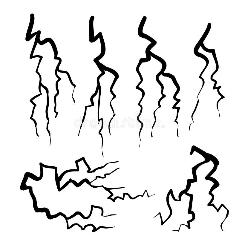 Thunderstorm Illustration in Doodle Cartoon Style Stock Vector ...