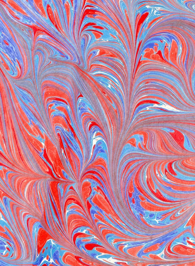 Hand Drawn Blue Red Marble Background Stock Illustration - Illustration ...