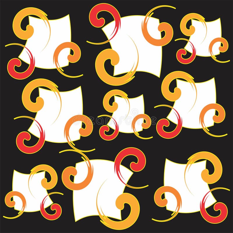 Seamless Background Curls on a Blue Vector Image Cdr X6 Stock Vector ...