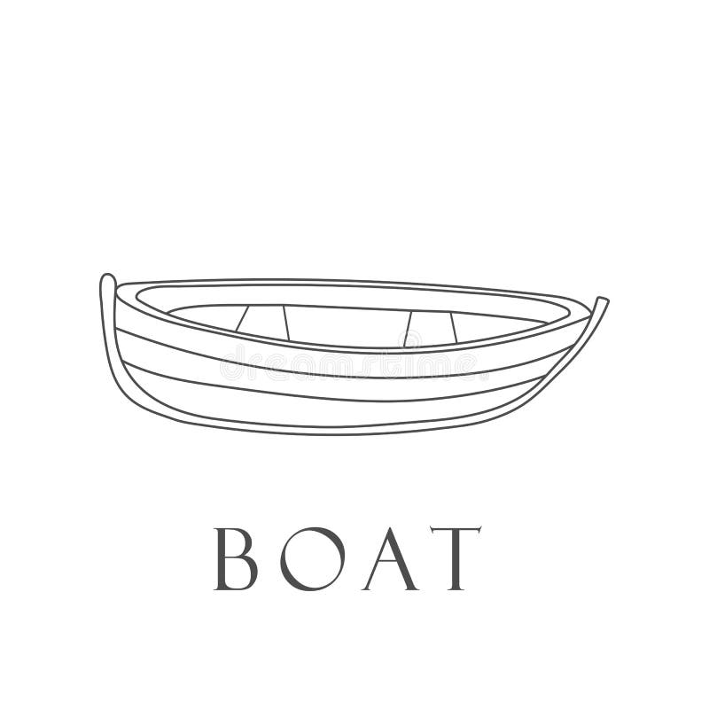 Hand drawn boat. stock vector. Illustration of sketch - 91280465