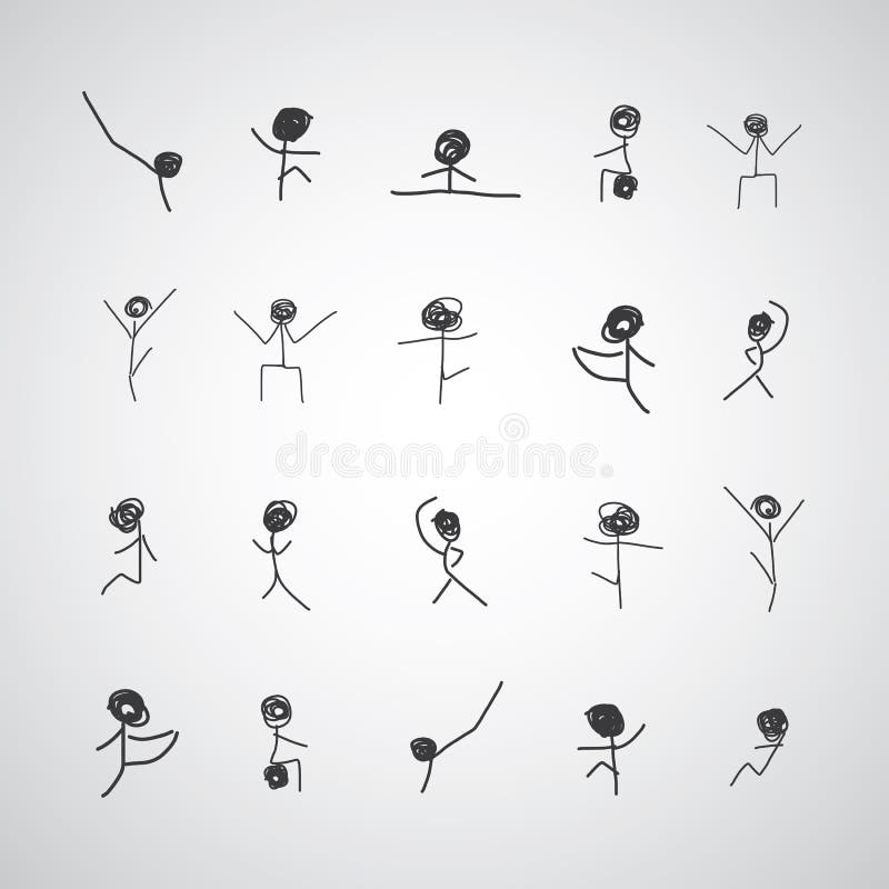 Hand drawn body exercise stock vector. Illustration of sketch - 51174838