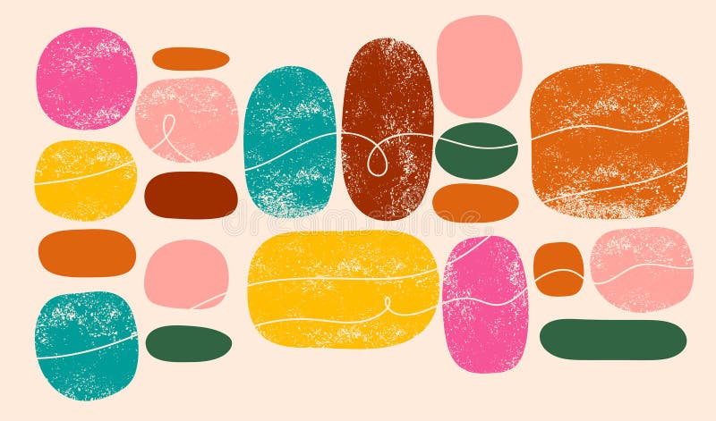 Hand Drawn Boho Abstract Design, Grunge Texture Background - Art ...