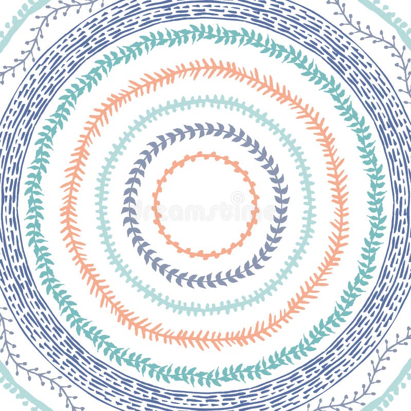 Hand Drawn Boho Style Frame with a Place for Text. Stock Vector ...