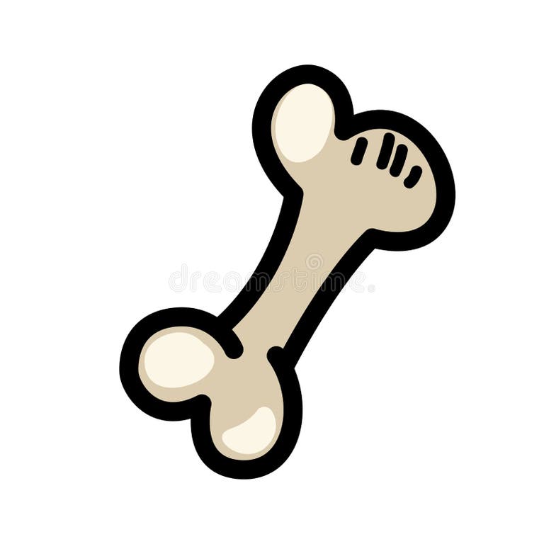 Hand drawn bone stock vector. Illustration of vector - 265611360