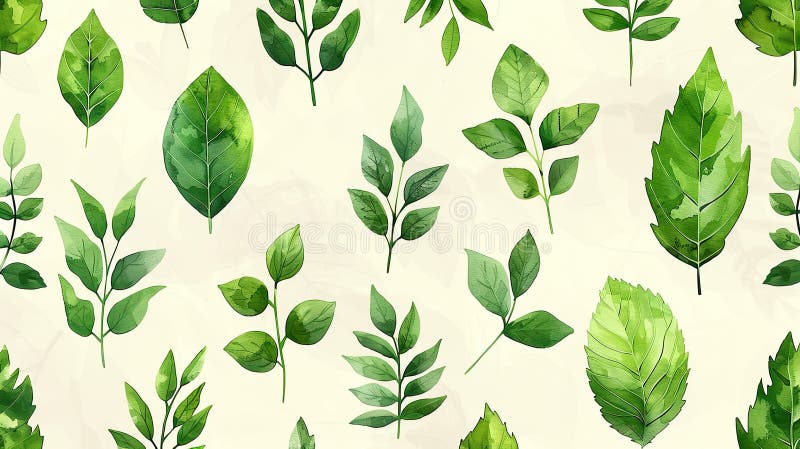 Organic Greenery Pattern: Hand-Drawn Botanical Illustration for ...