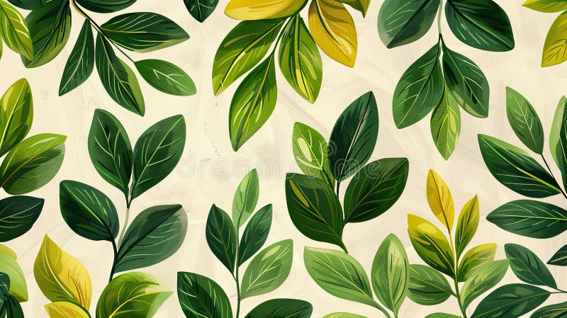 Organic Greenery Pattern: Hand-Drawn Botanical Illustration for ...