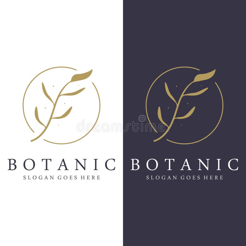 Hand Drawn Botanical Logo Concept Vector Stock Vector - Illustration of ...