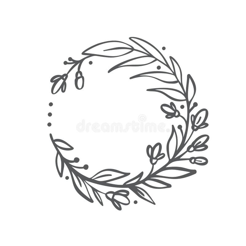 Doodle Floral Border,frame,decor Element.Hand Stock Vector ...