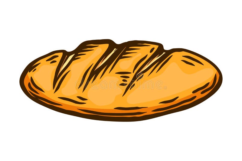 Hand Drawn Bread Illustration. Design Element for Package, Banner ...