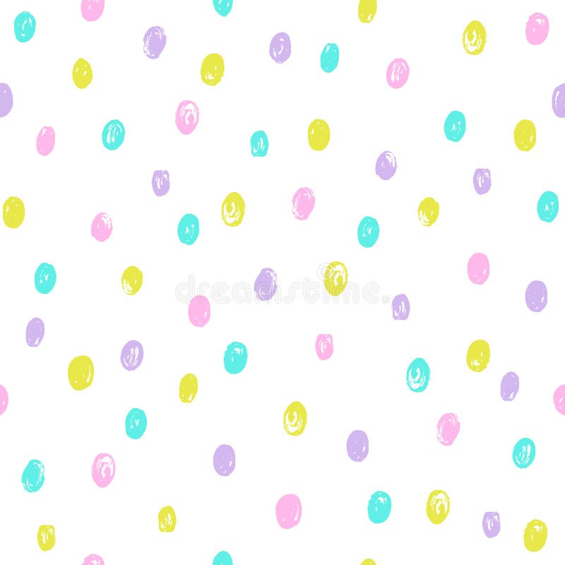 Hand Drawn Bright Dots Pattern. Stock Vector - Illustration of ...